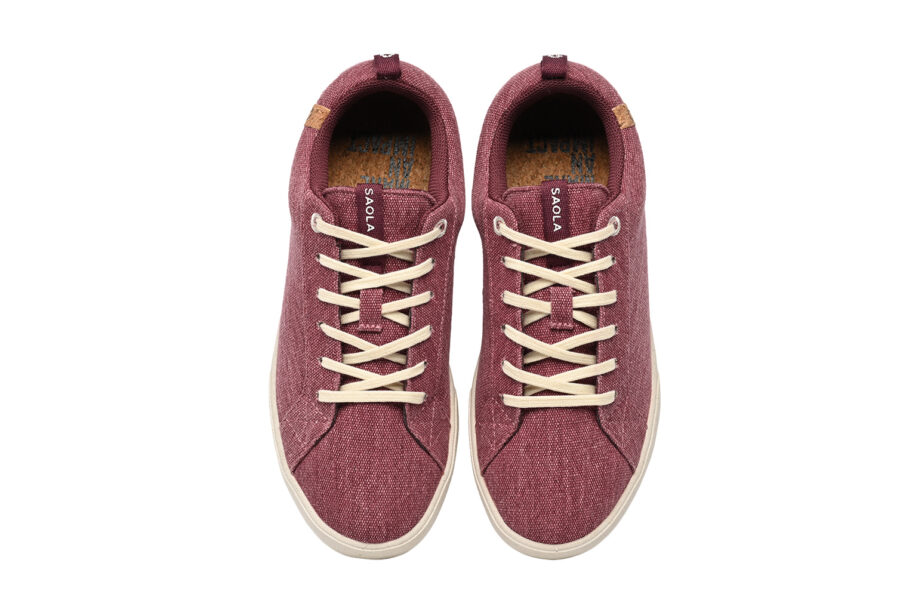 Cannon Canvas Womens Shoes Burgundy - Saola Shoes